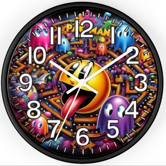 Wall Decor | Pacman Glow In The Dark Wall Clock Retro 8s 90s Game Room ...